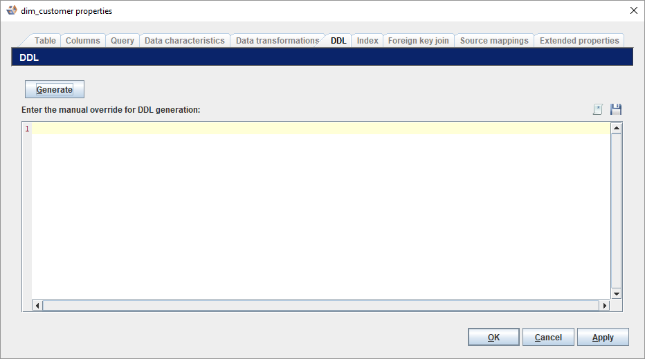 Properties - WhereScape 3D 9.0.5.0 - Product Documentation