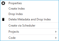 Indexes - WhereScape RED 10.1.0.0 - Product Documentation