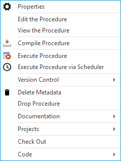 Procedures - WhereScape RED 10.3.0.1 - Product Documentation